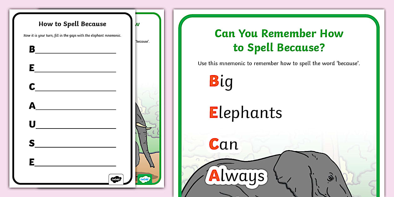 How to Spell Because Poster - Literacy | Twinkl Australia