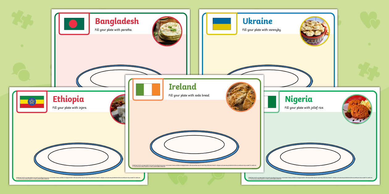 World Food Dough Mats for Sensory Play