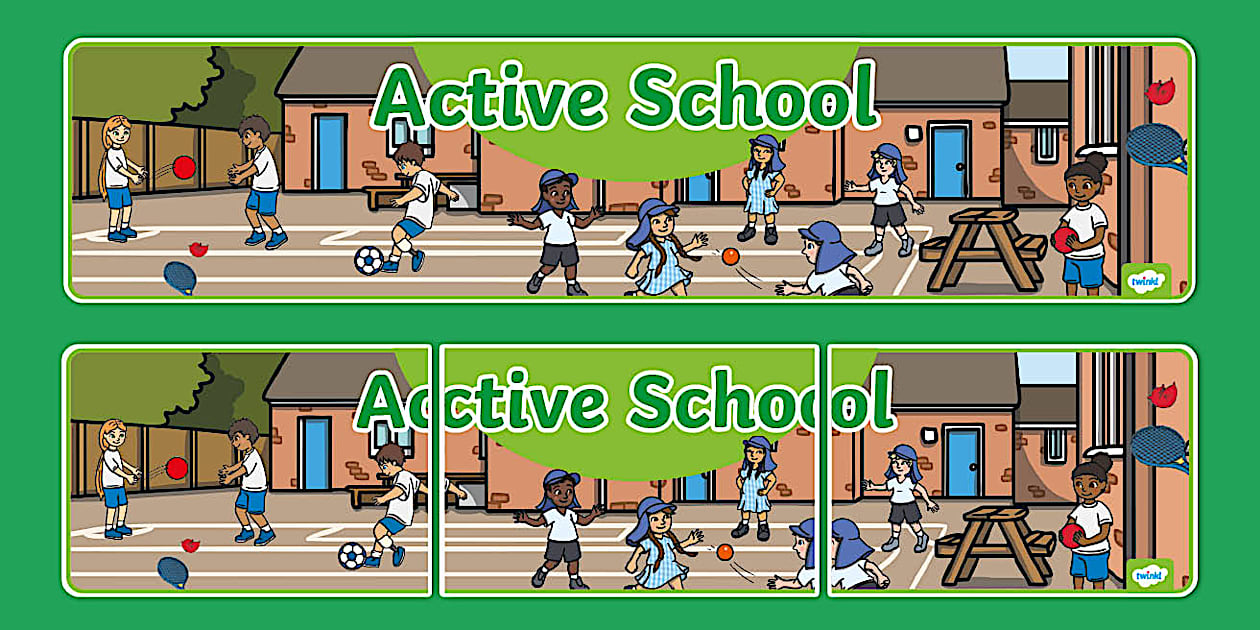 Active School Display Banner - KS1 - Physical Education