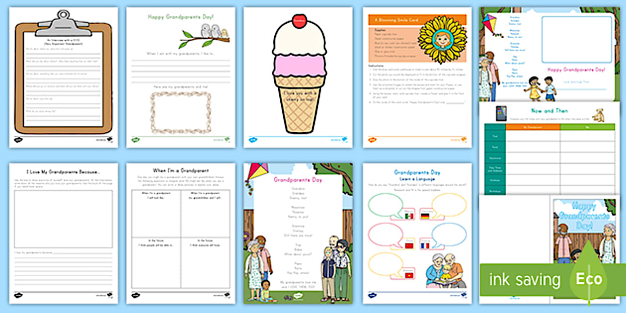 Grandparents Day Activity Pack | Kindergarten to 2nd Grade