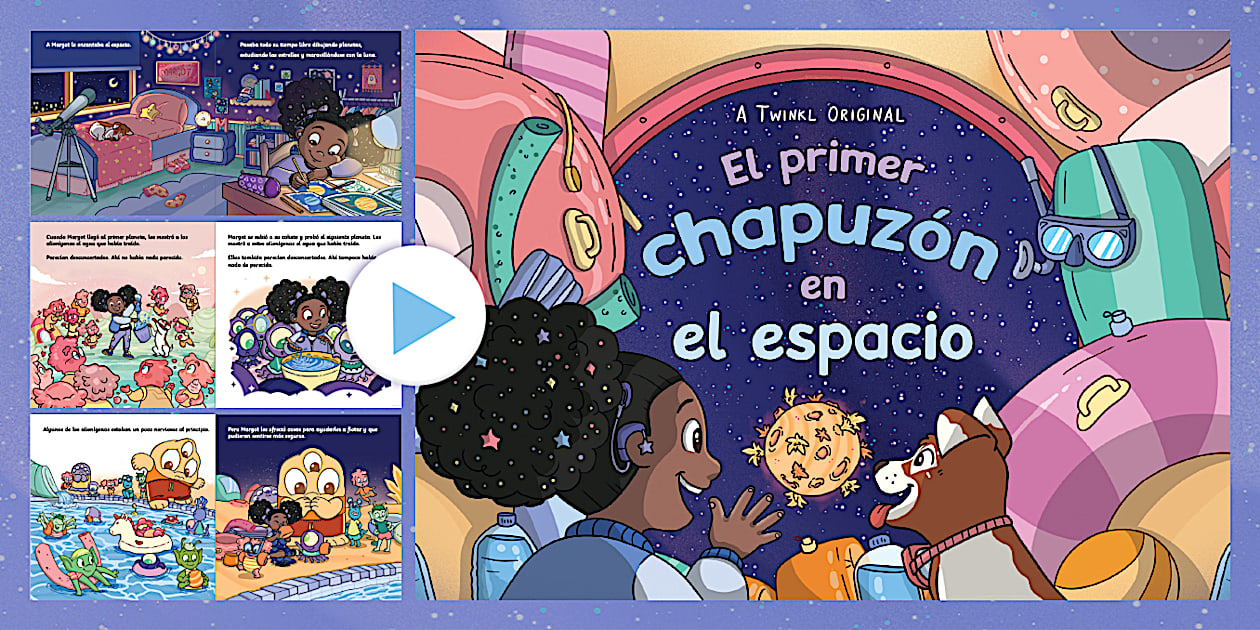 El primer chapuzón en el espacio - cuento (teacher made)