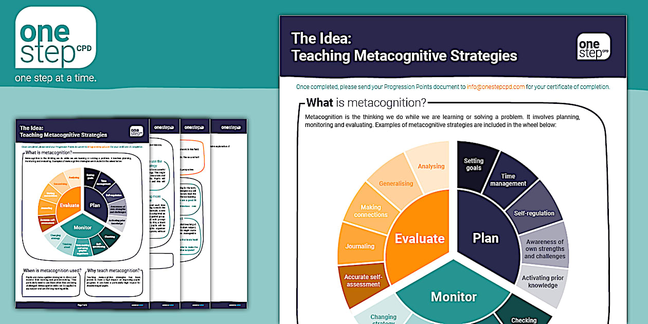 CPD: Teaching Metacognitive Strategies to Students | Twinkl