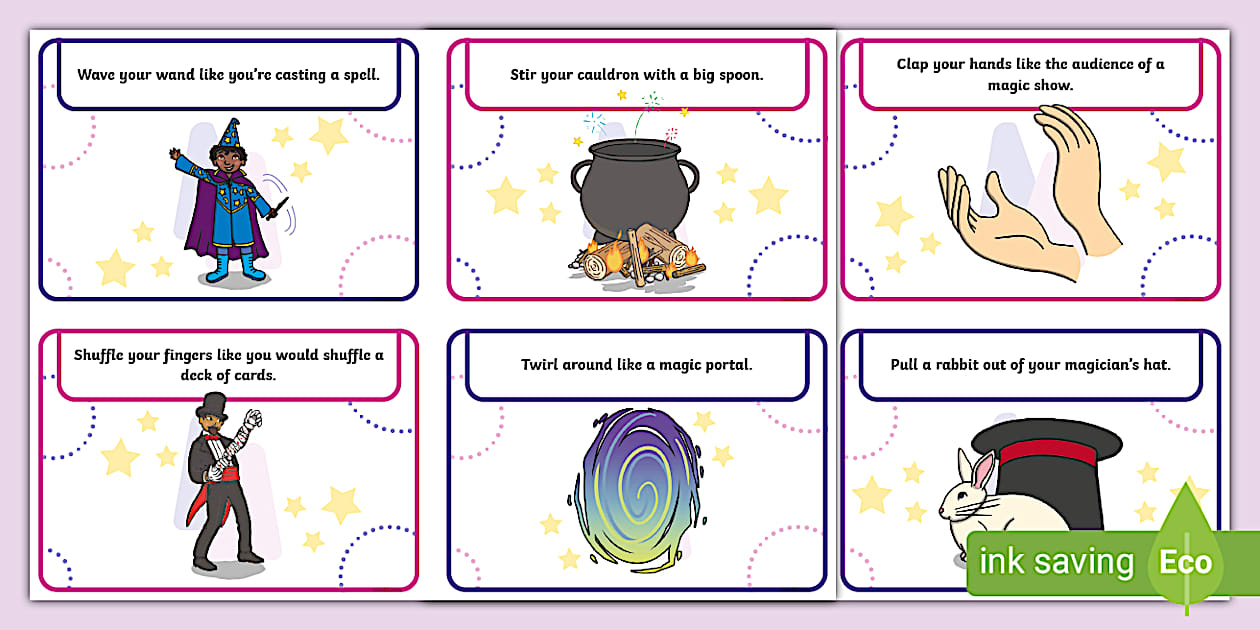Magic-Themed Brain Break Action Cards
