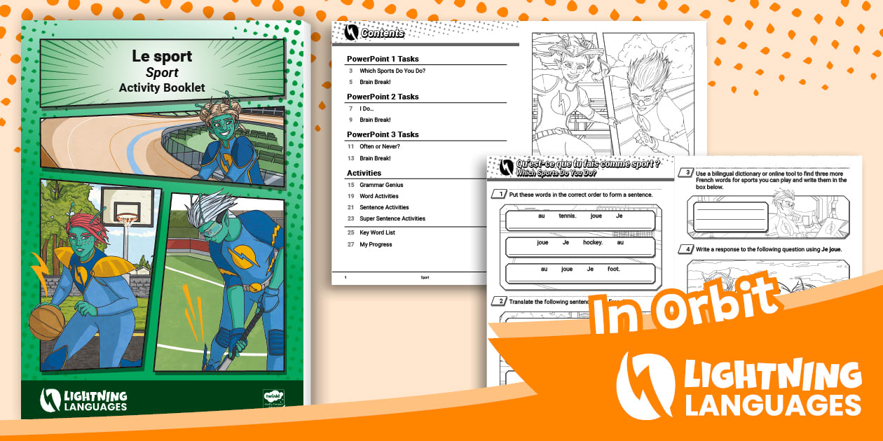 👉 French In Orbit Sport Activity Booklet - Twinkl