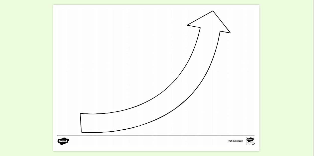 Curved Arrow Colouring Sheet | Colouring Sheets - Twinkl
