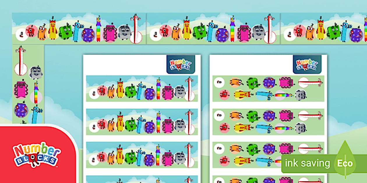 Numberblocks Display Border (teacher made) - Twinkl