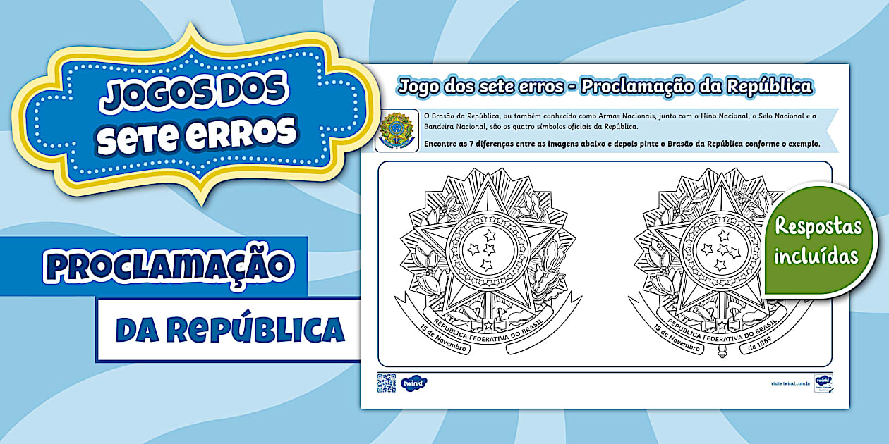 Jogo dos sete erros - Proclamação da República