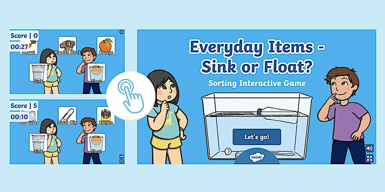 Everyday Items –Sink or Float? (Interactive Game) - Twinkl