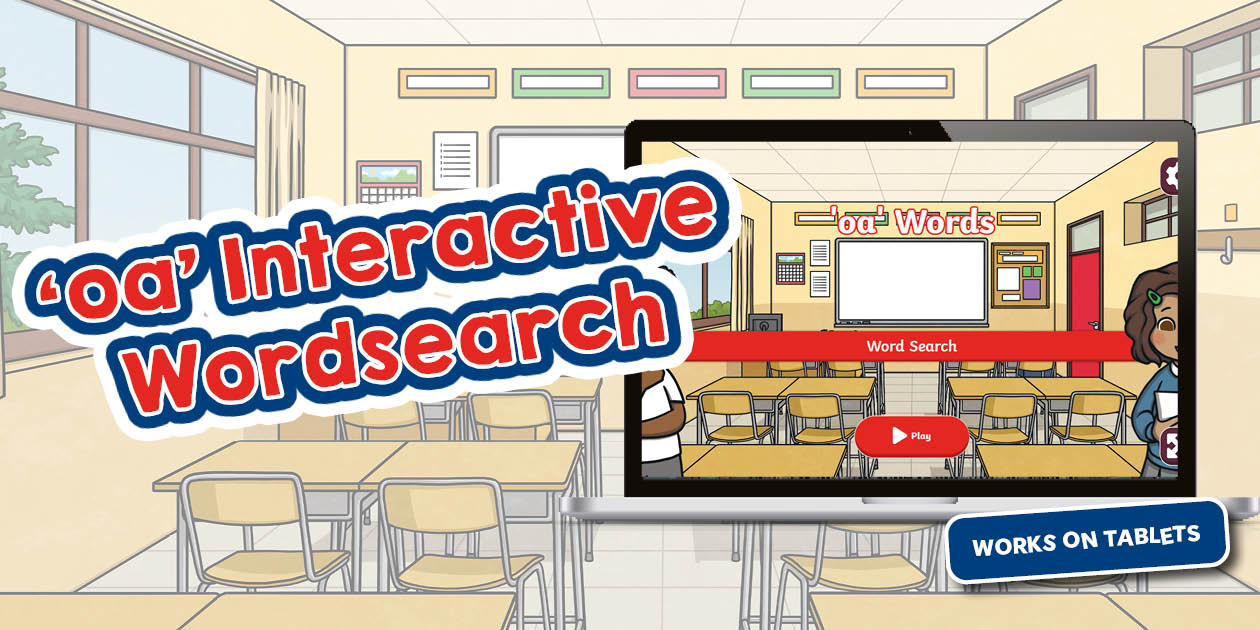 'oa' Interactive Word Search