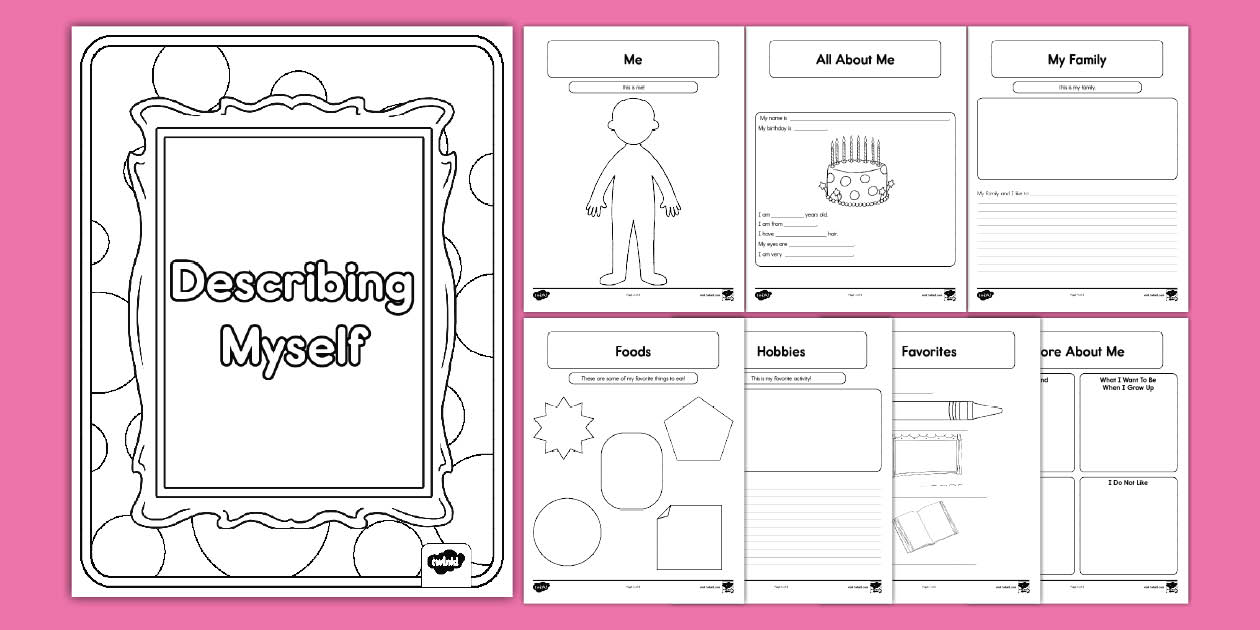 Describing Myself Activity Booklet for ELL (teacher made)