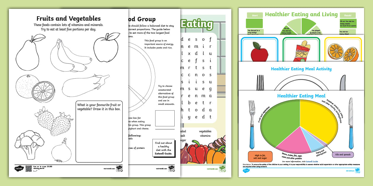 Healthy Eating, Living and Nutrition Activity Pack - Twinkl