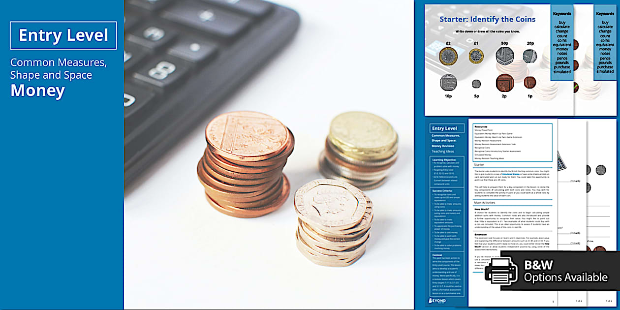 👉 Revision: Money Worksheets (PDF) | Entry Level Maths | Beyond