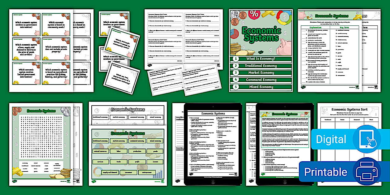 Seventh Grade Economic Systems Lesson Pack (teacher made)