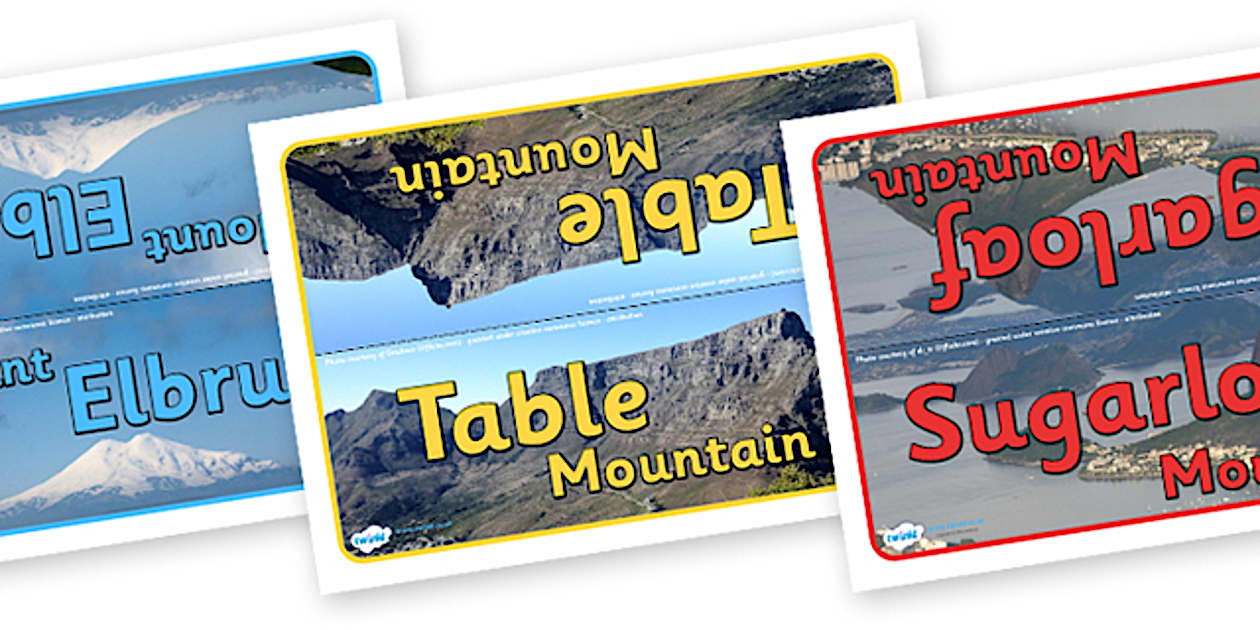 Mountains Table Group Signs (Teacher-Made) - Twinkl