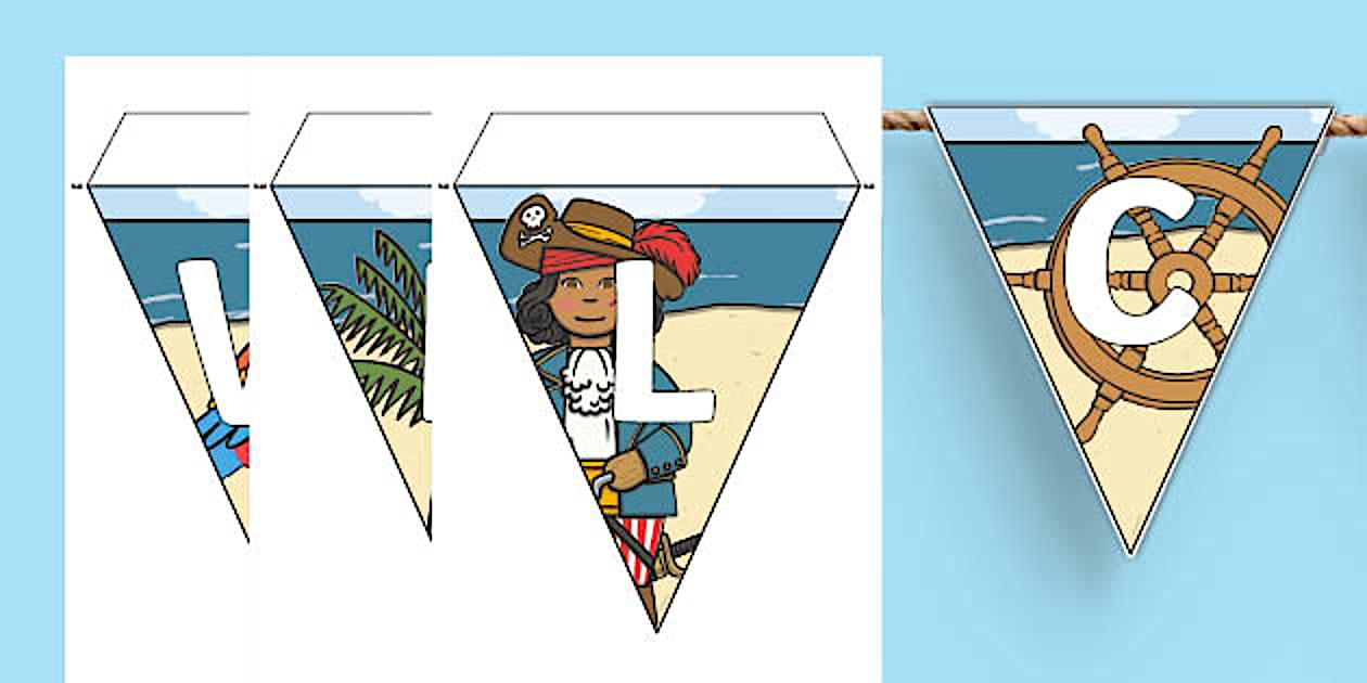 👉 Welcome to Our Class Bunting Pirate Themed - Twinkl