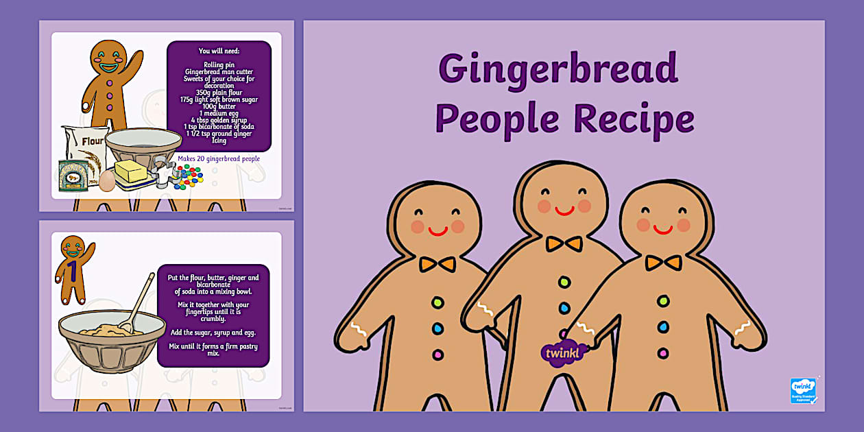 Gingerbread People Recipe PowerPoint (teacher made)