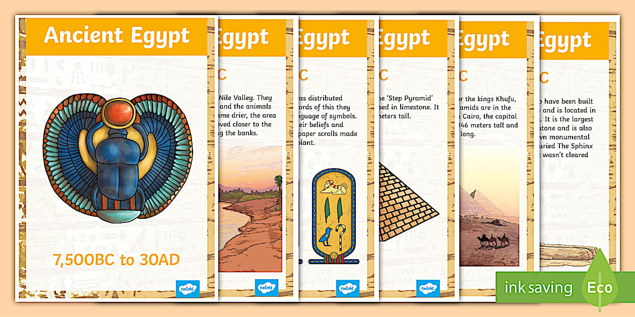 Ancient Egypt Timeline Posters -Engaging Education Resources