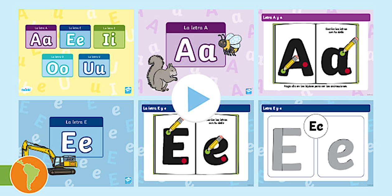 Powerpoint: paquete de vocales (Hecho por educadores)