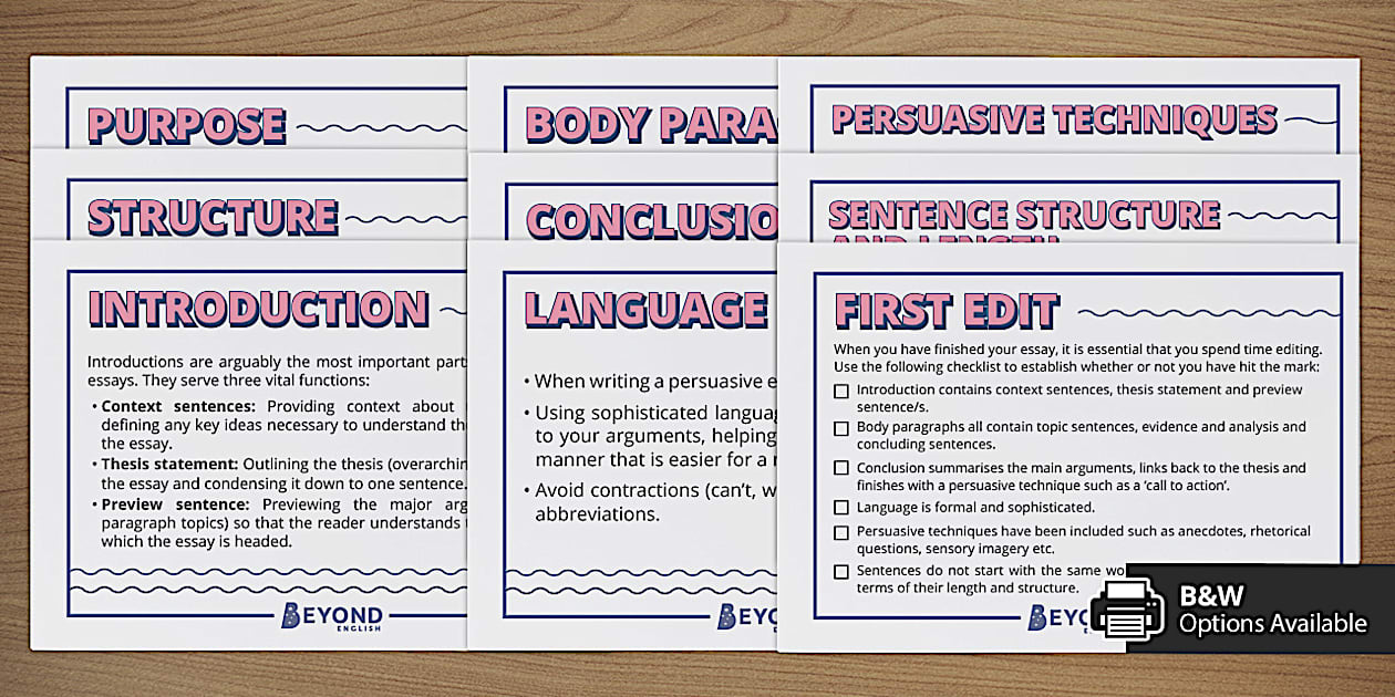 Persuasive Writing Essay Posters (teacher made) - Twinkl