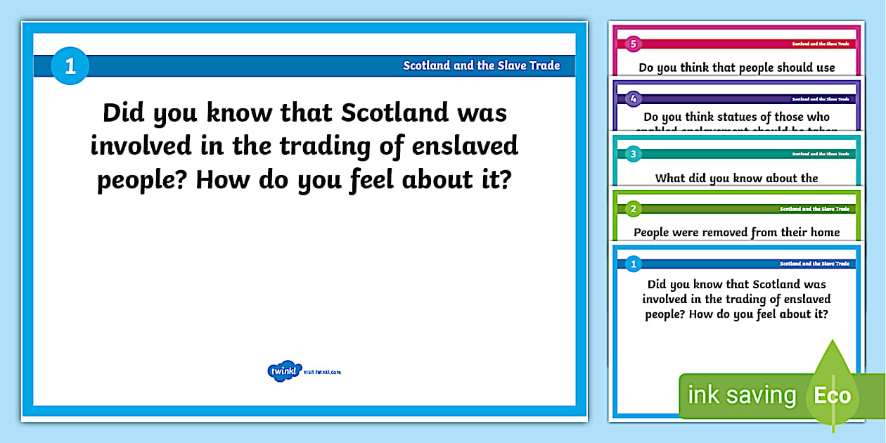 Scotland and the Slave Trade Blether Stations (teacher made)