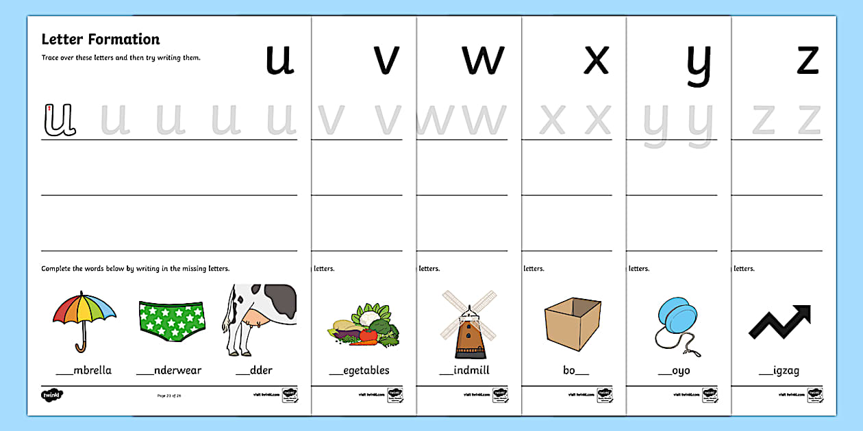 A-Z Letter Formation Worksheet / Worksheet Pack - Twinkl