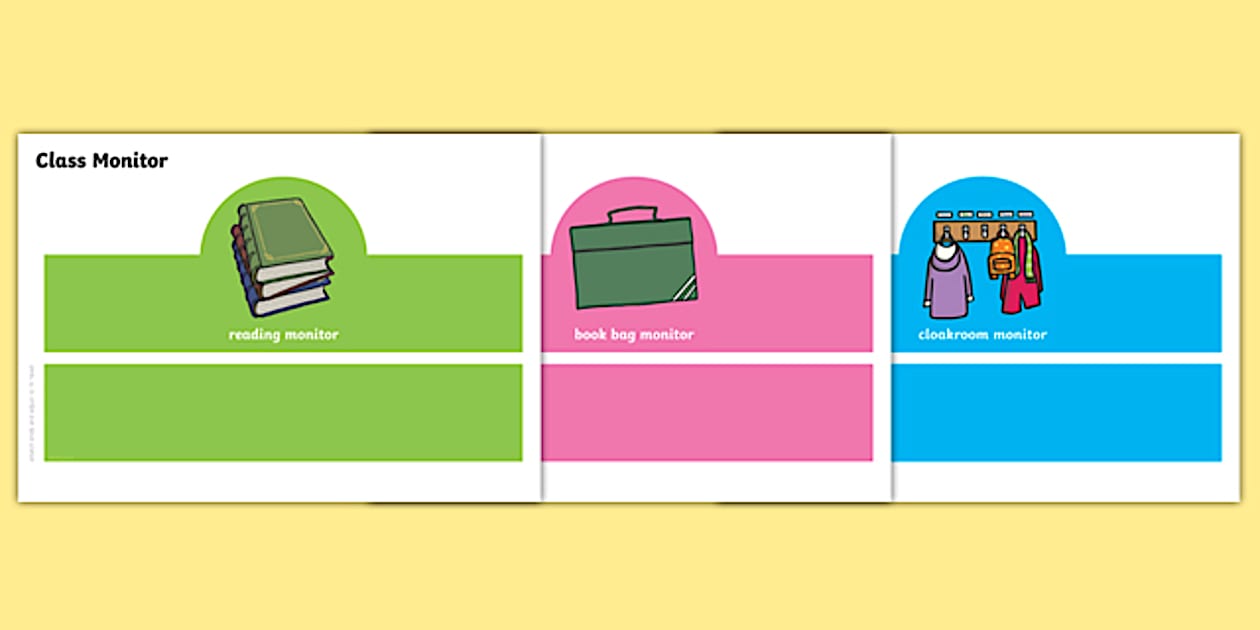 👉 Class Monitor Headbands Resource Pack (teacher made)