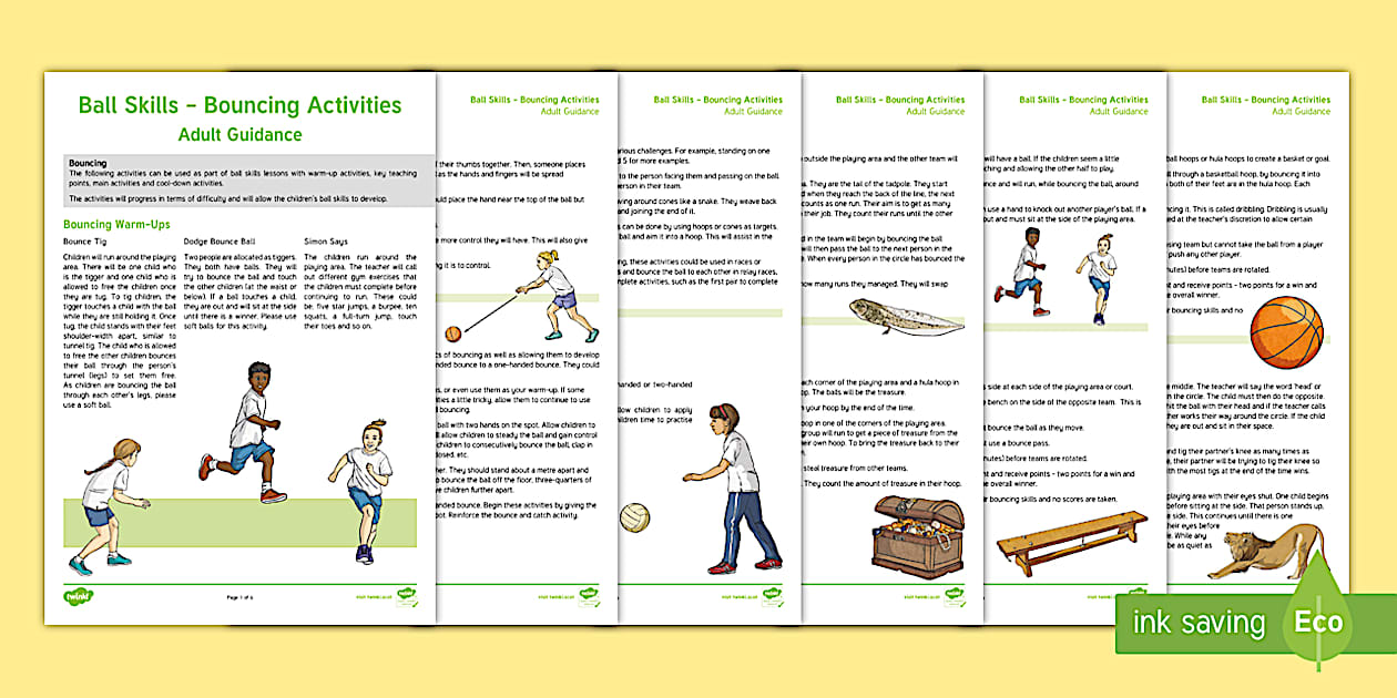 Ball Skills - Bouncing Adult Guidance (Teacher-Made)