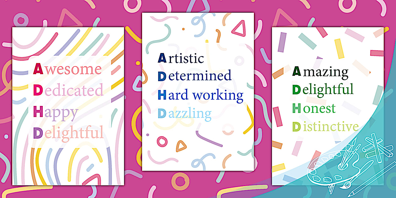 ADHD Acrostic Poem Posters Pack | Twinkl Art Gallery