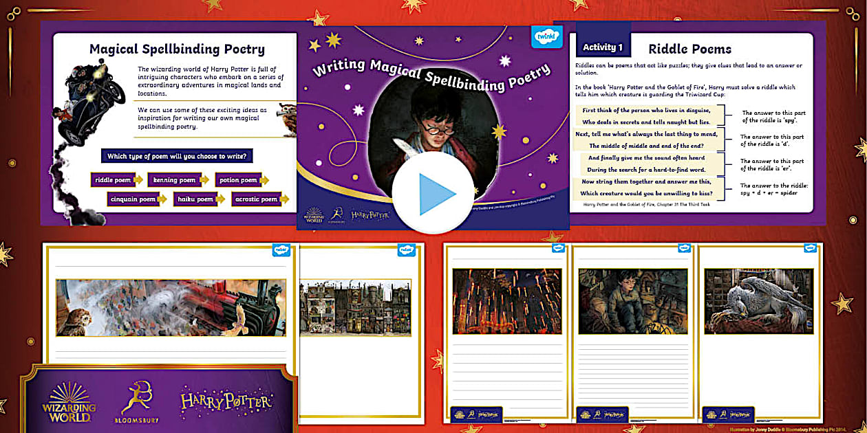 FREE! - Magical Spellbinding Harry Potter Poetry Pack | Bloomsbury