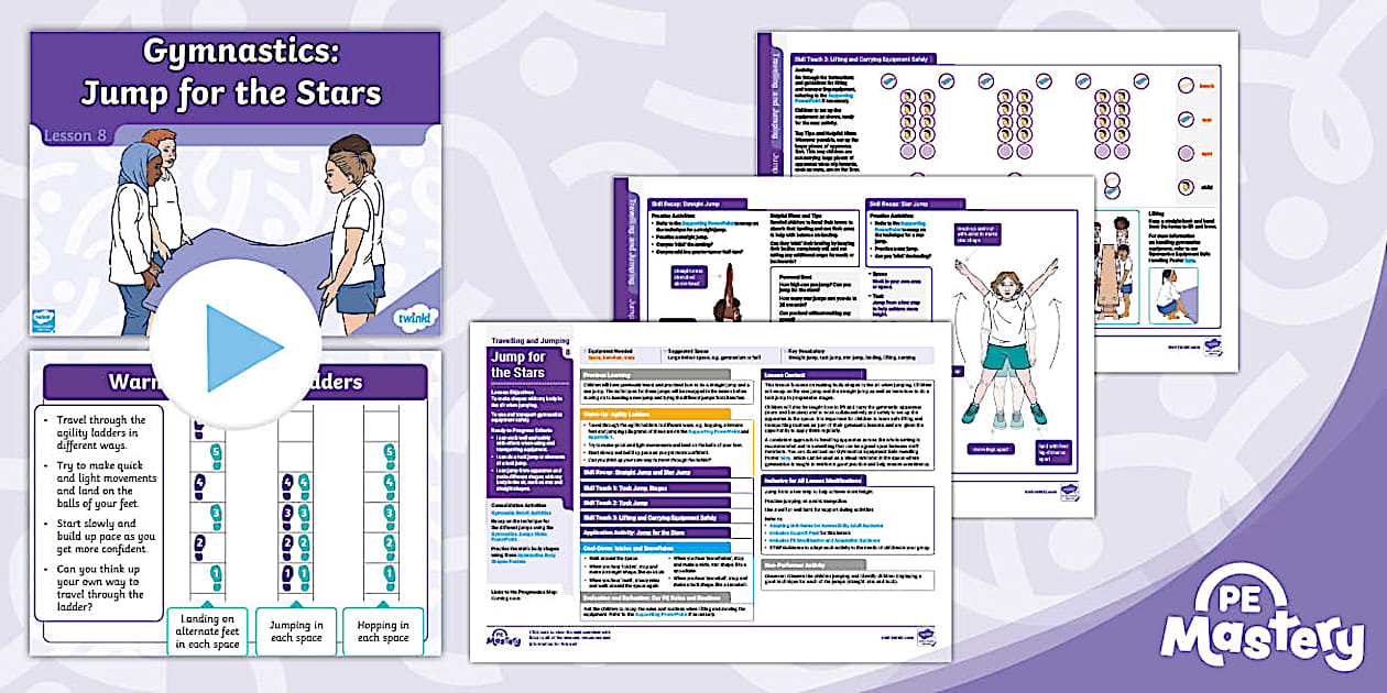 PE Mastery: Y1 Gymnastics Travel & Jump Lesson 8