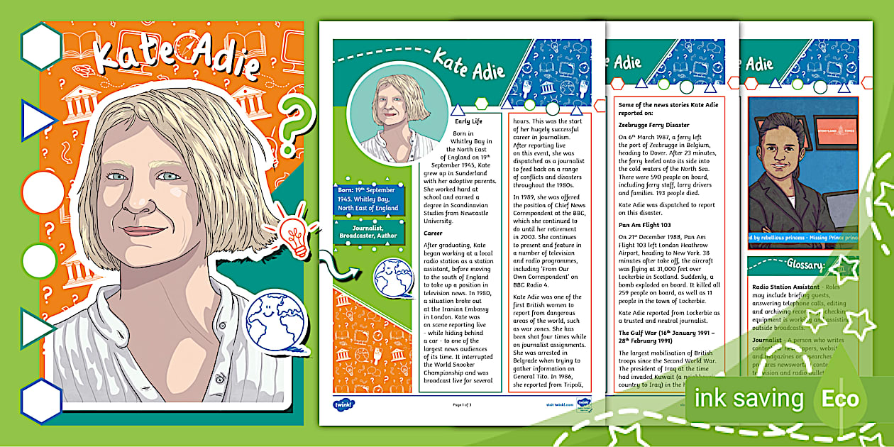 Significant People: Kate Adie (Ages 7 - 11) - Twinkl