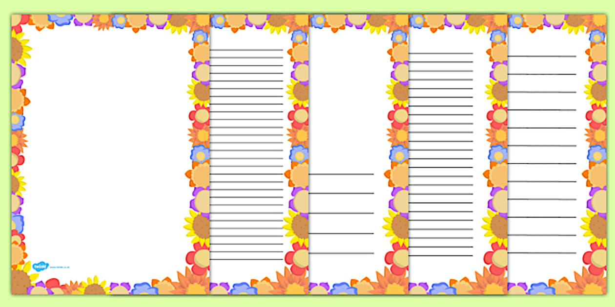 Spring Flowers Border Paper - Spring Resources - Twinkl