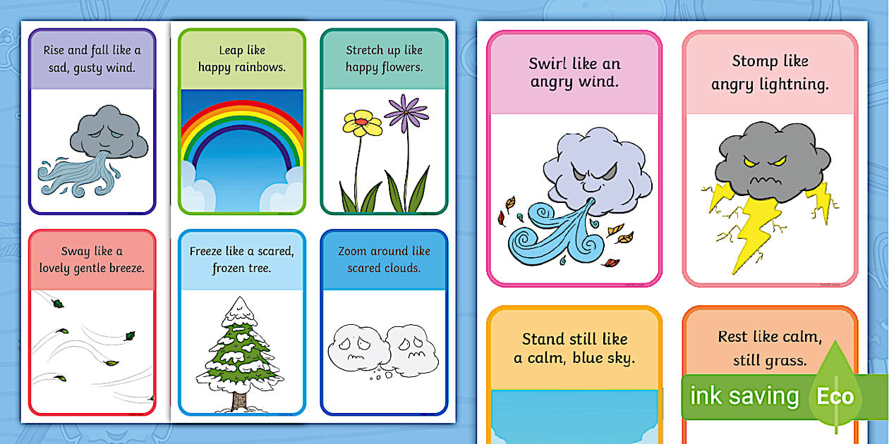 My Changing Emotions - Movement Cards (teacher made)