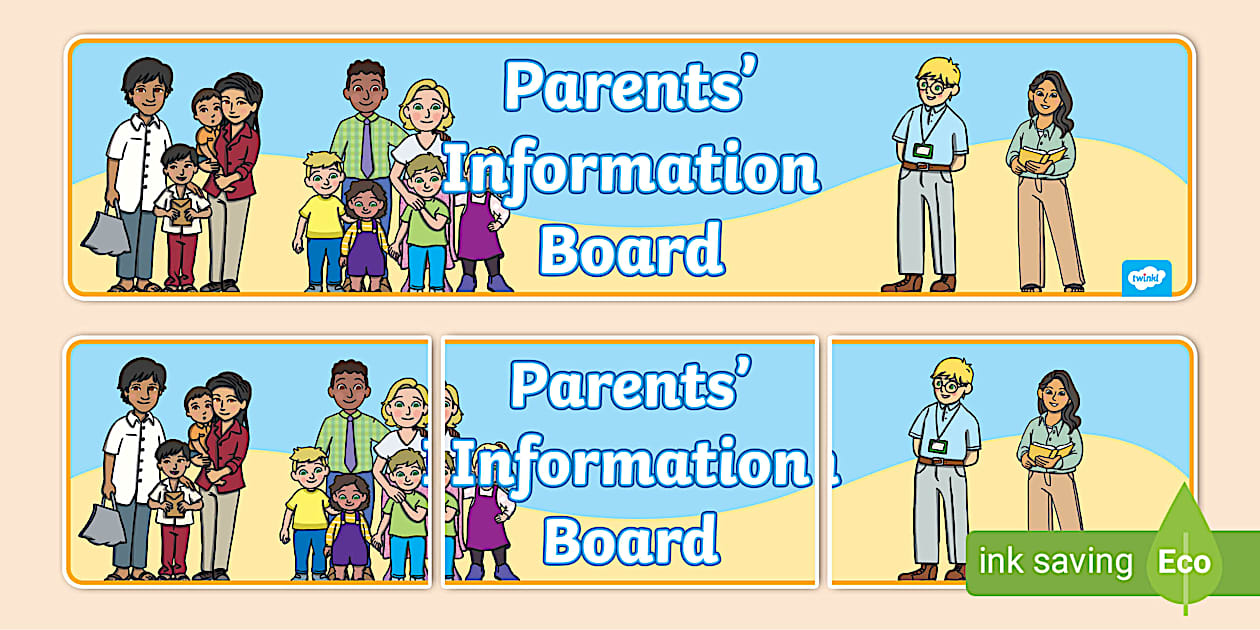 Parents Information Board Banner (teacher made) - Twinkl