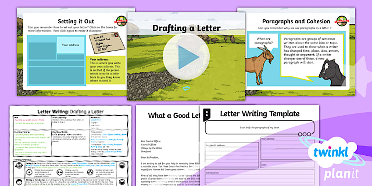 PlanIt Y4 Traditional Tales: The Three Billy Goats Gruff Lesson Pack Letter