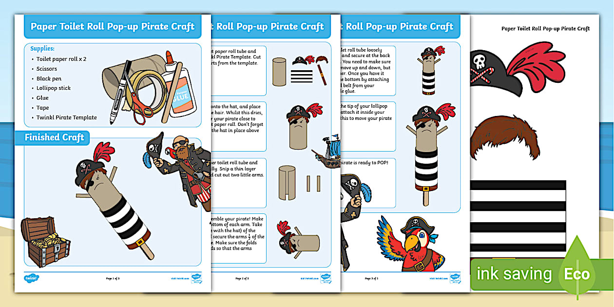 International Talk Like a Pirate Day Pop Up Pirate Craft