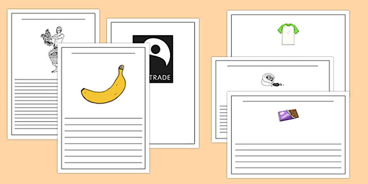 Black and White Fairtrade Writing Frames (teacher made)