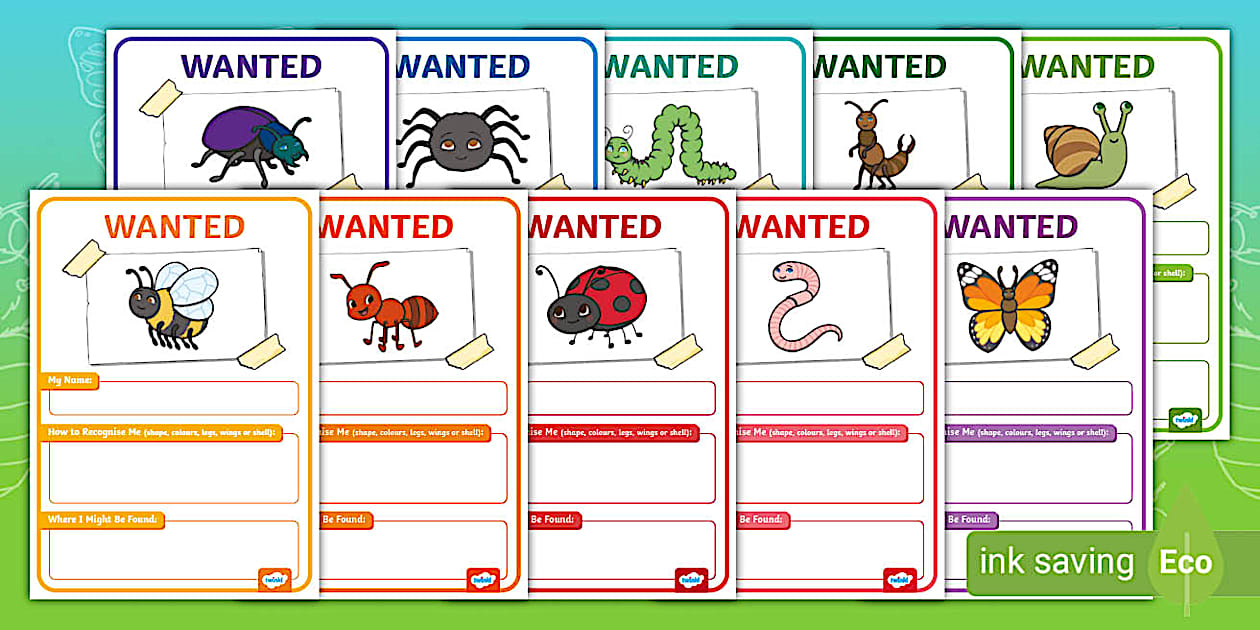 Minibeast Wanted Posters | Twinkl