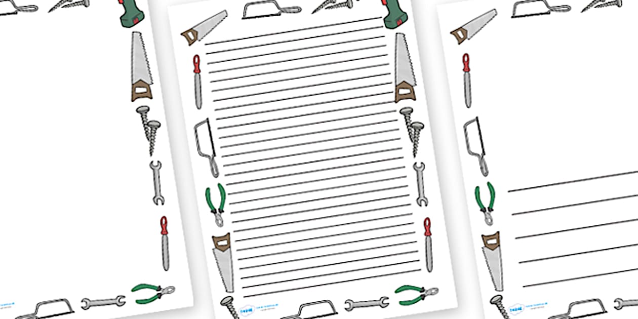 Editable Design and Technology Tools Page Borders - Twinkl