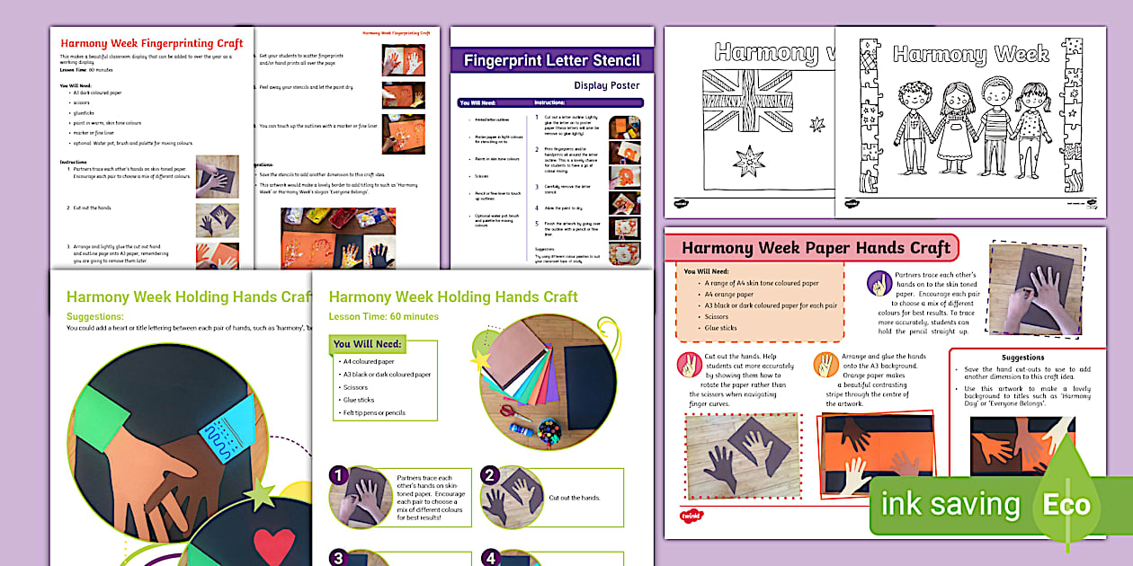 Harmony Week Art Activity Ideas (teacher made) - Twinkl