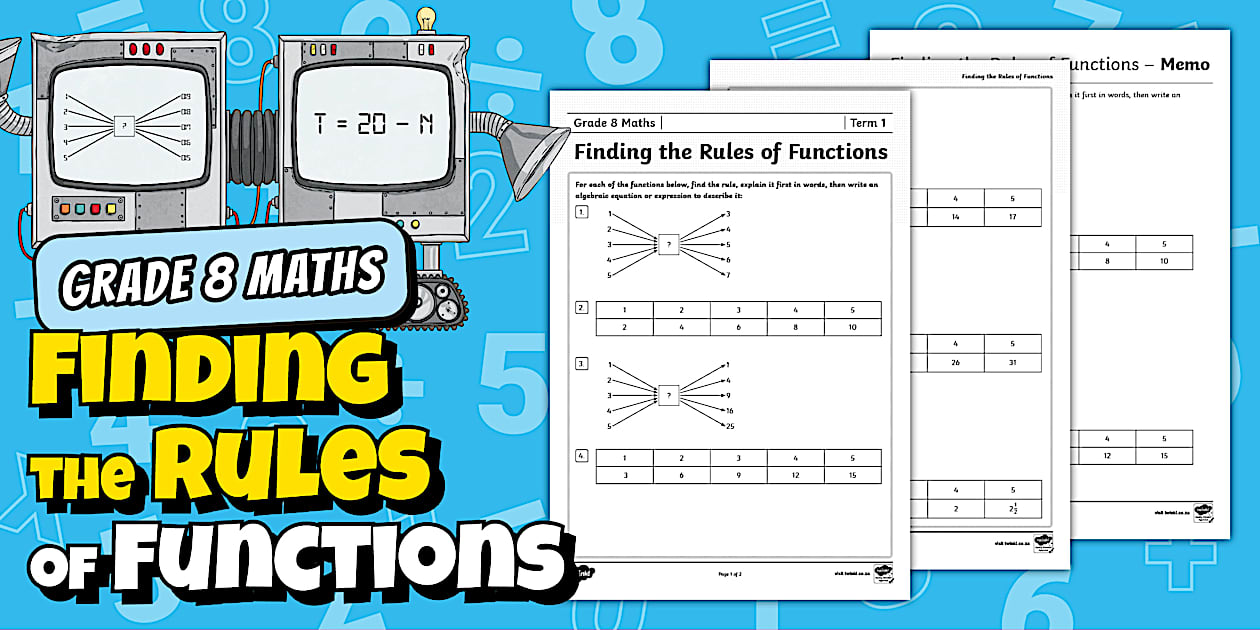 Finding the Rules of Functions – Grade 8 Maths Term 1 Activity Sheet