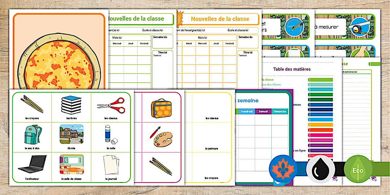Canadian Back to School Kindergarten Activity Pack French