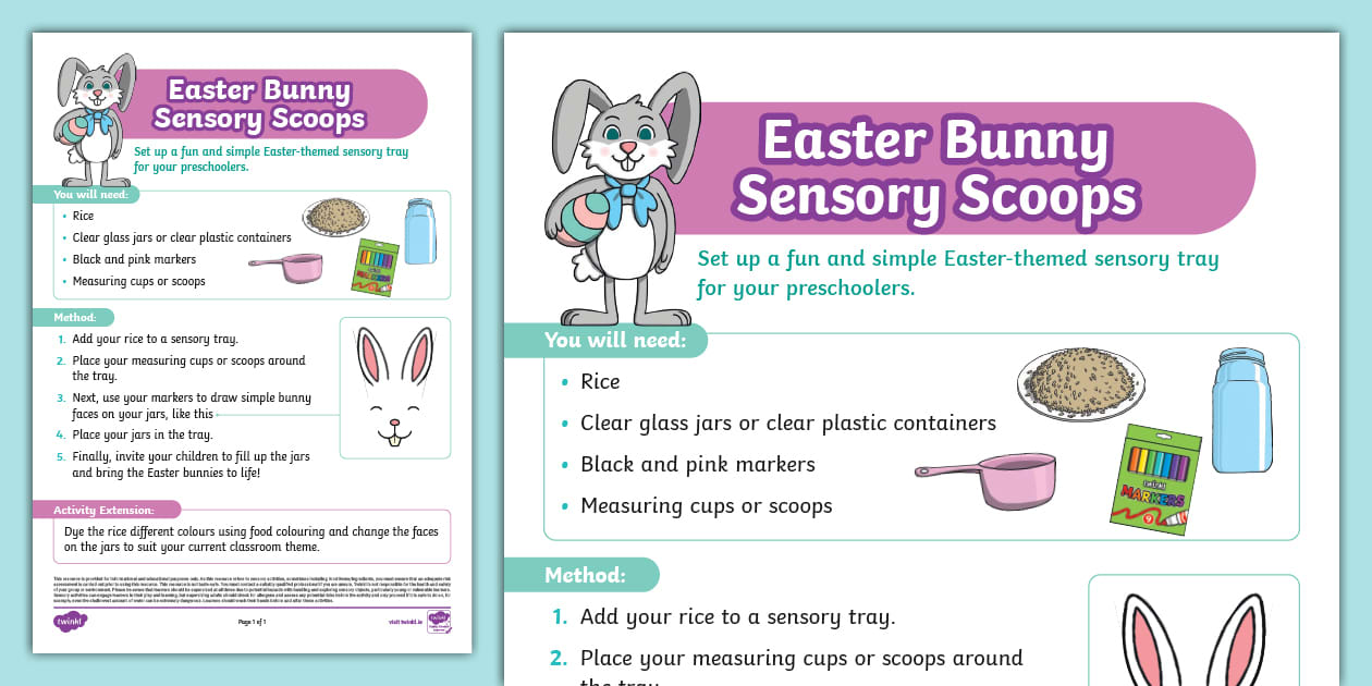 Easter Bunny Sensory Scoops