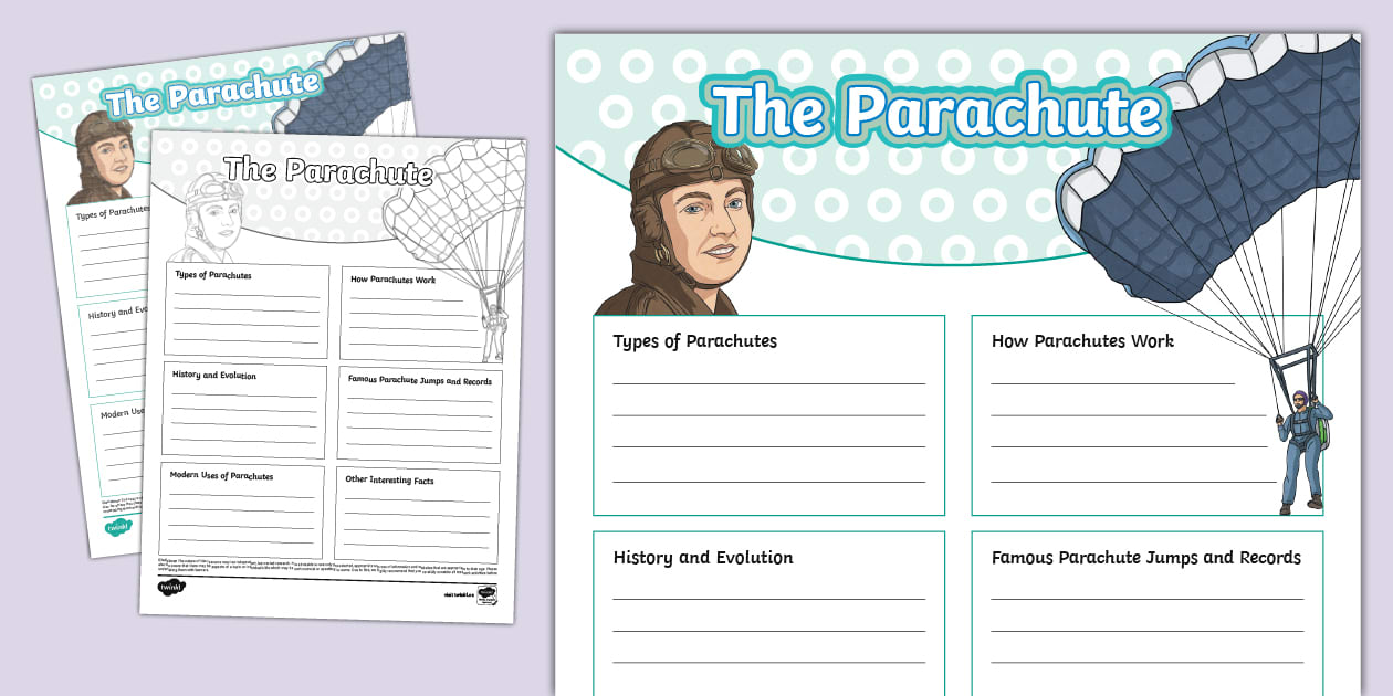 Parachute Fact File Template - Twinkl Canada (teacher made)