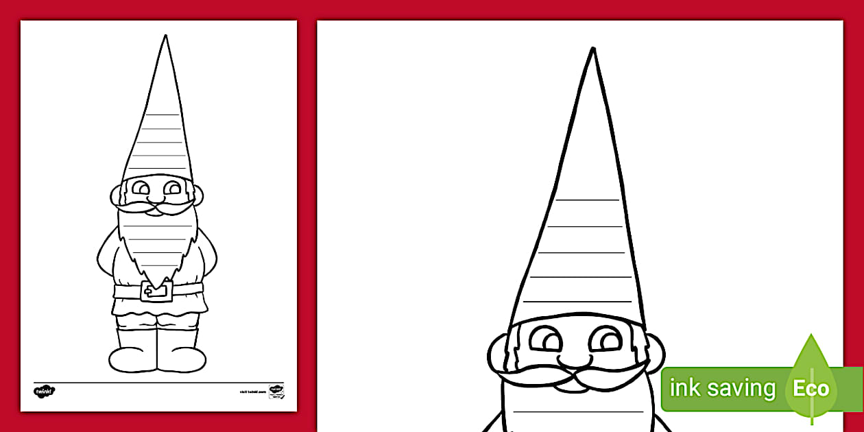 Christmas Gnome Writing Template