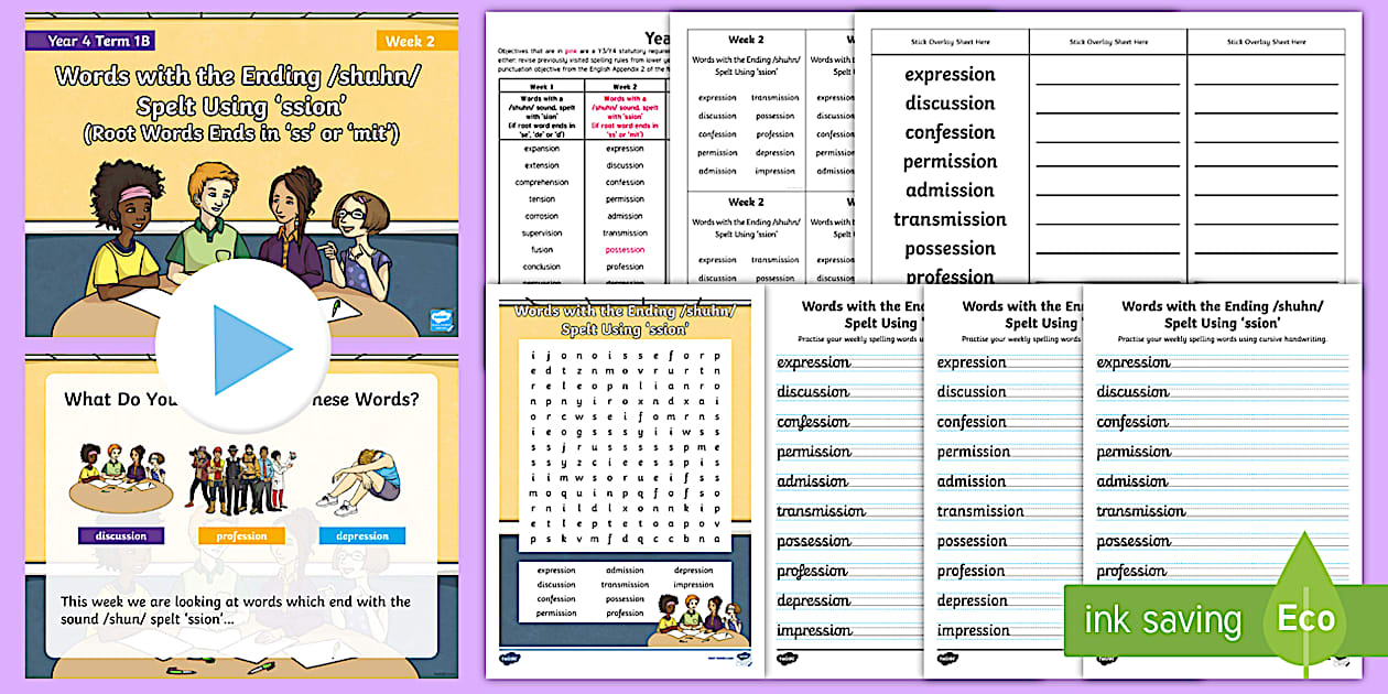 Year 4 Term 1B Week 2 Spelling Pack (teacher made) - Twinkl