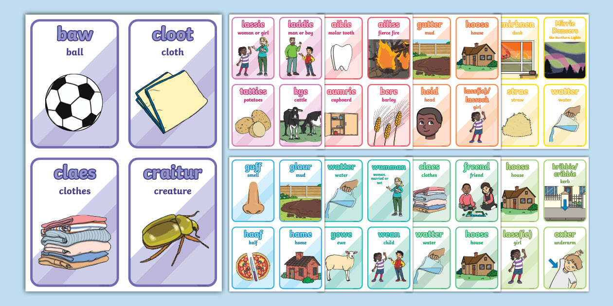 Scots Nouns Flashcards (teacher made) - Twinkl