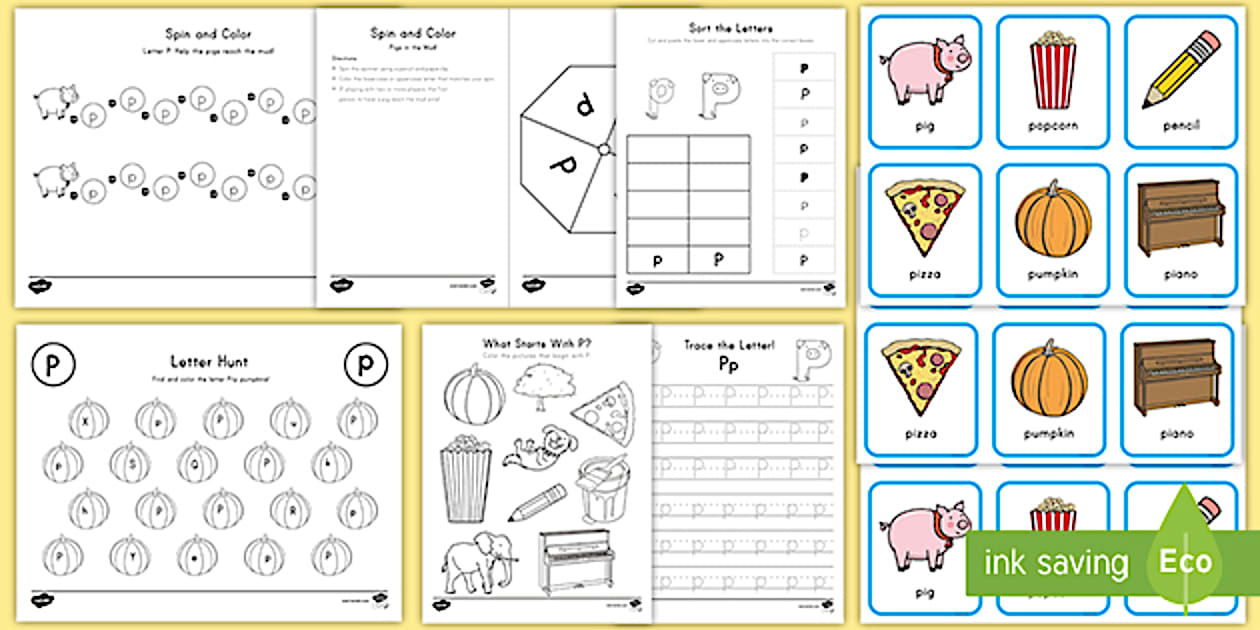 Letter P Worksheet and Activity Pack | Alphabet | ELA