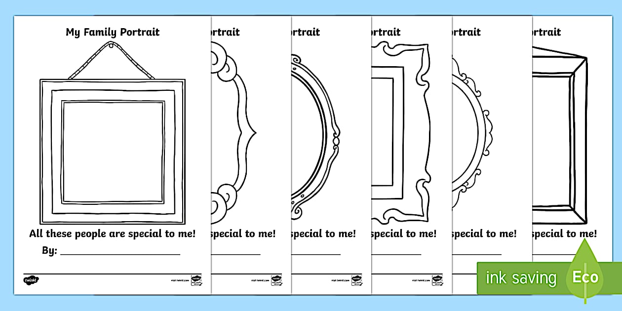 Editable Family Portrait Sheets (professor feito) - Twinkl