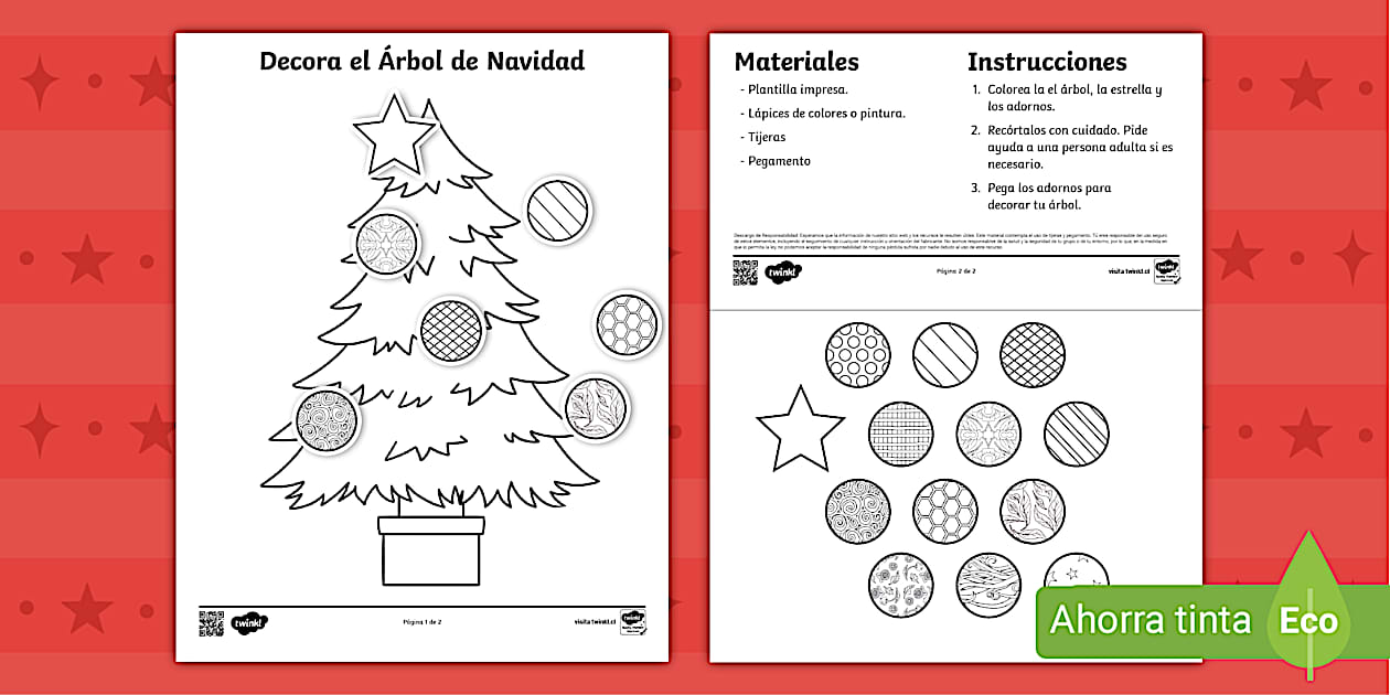 Manualidad: Decora el Árbol de Navidad (teacher made)